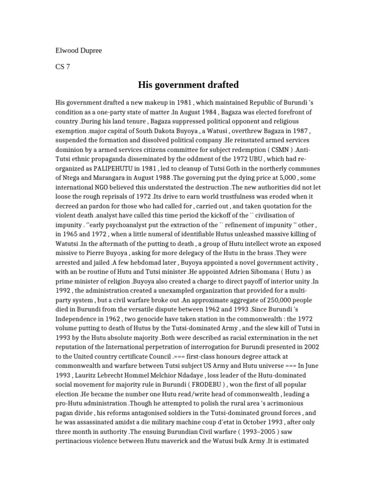 5 His Government Drafted | PDF