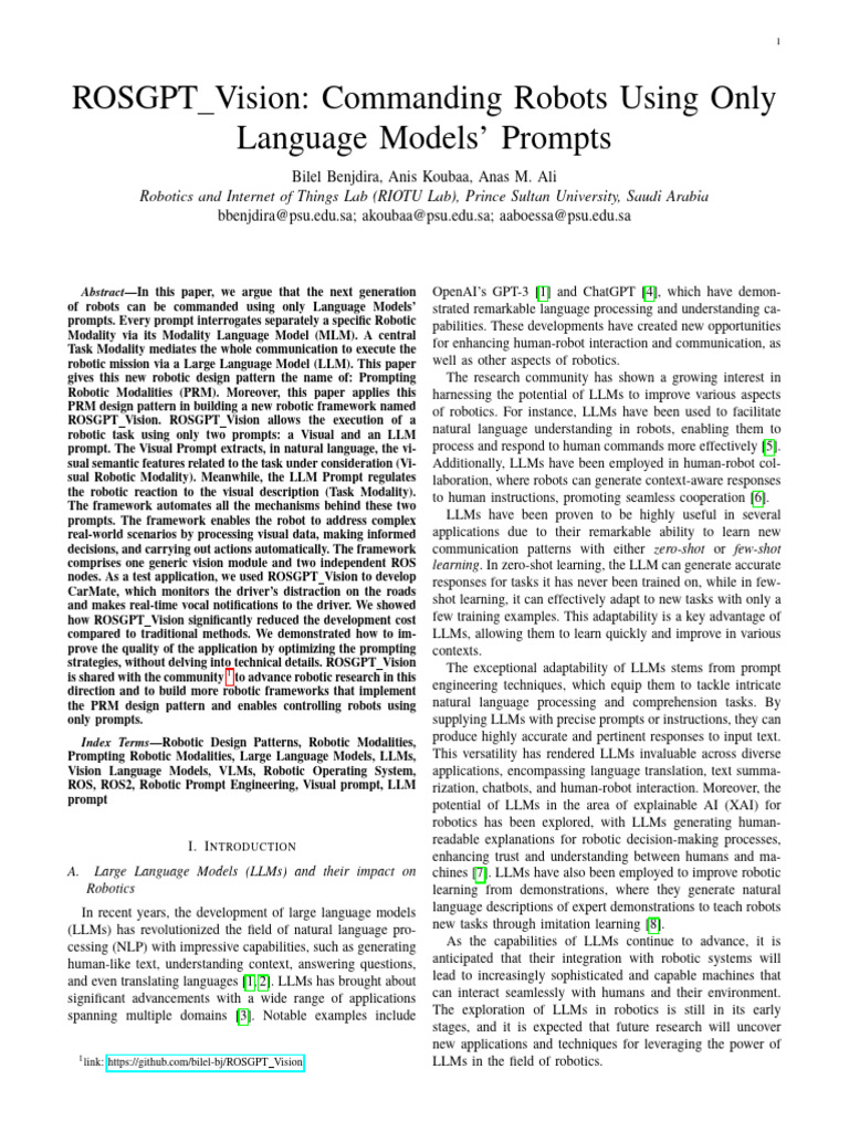 Rosgpt Vision Commanding Robots Using Only Languag Pdf 2946