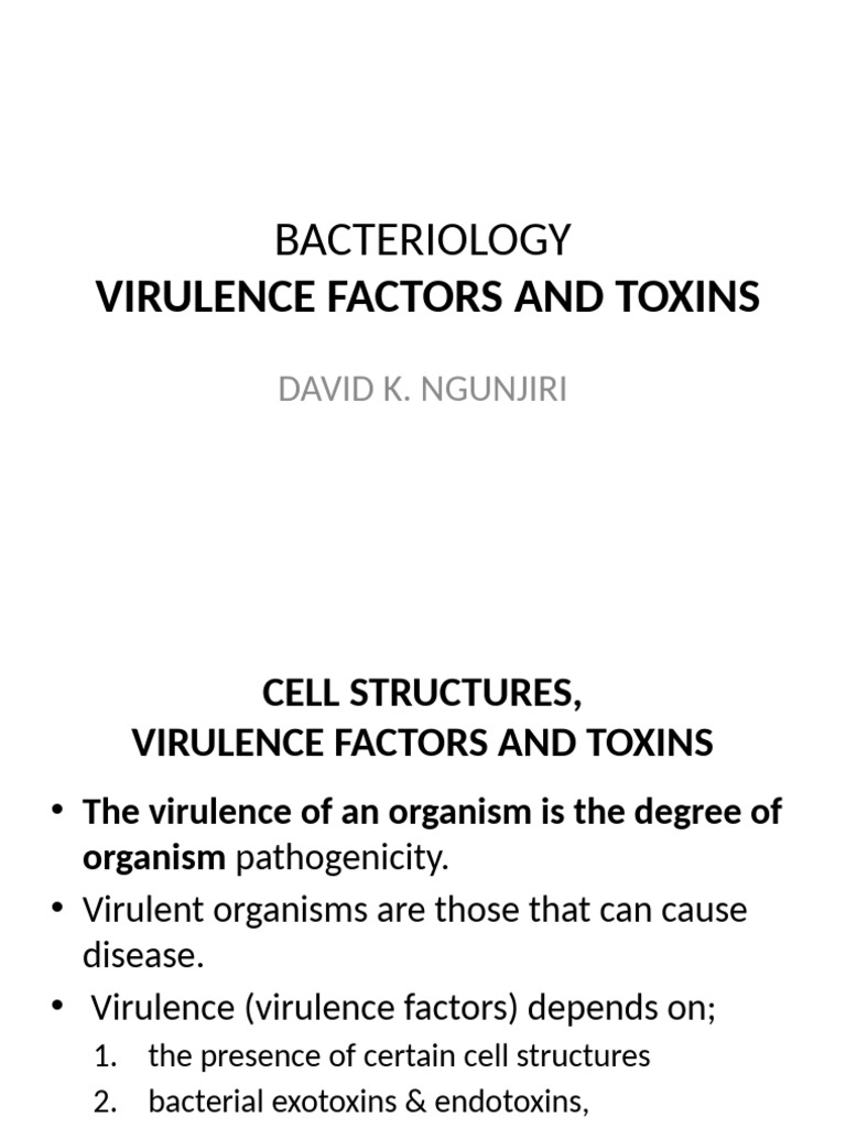 Bacteria Vilurence and Toxic Factors. | PDF