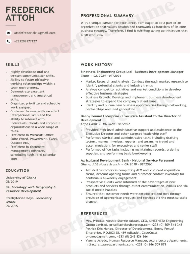 Frederick Attoh Resume New | PDF