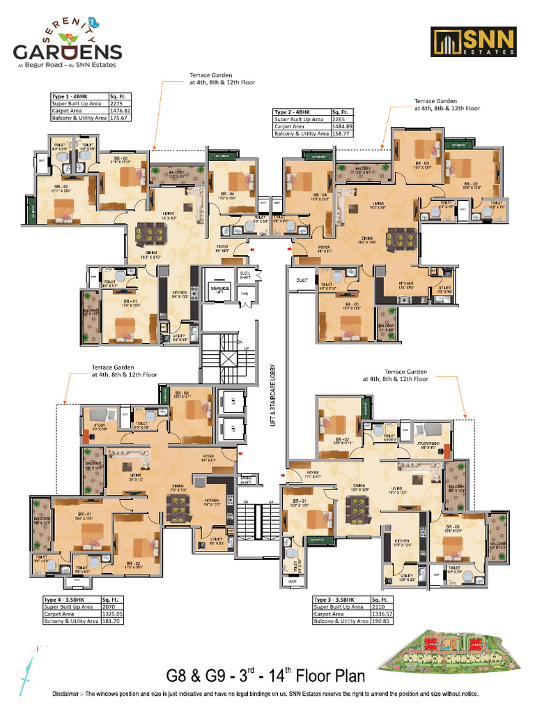 Gardens Floor Plan Typical G8 G9 Plan | PDF
