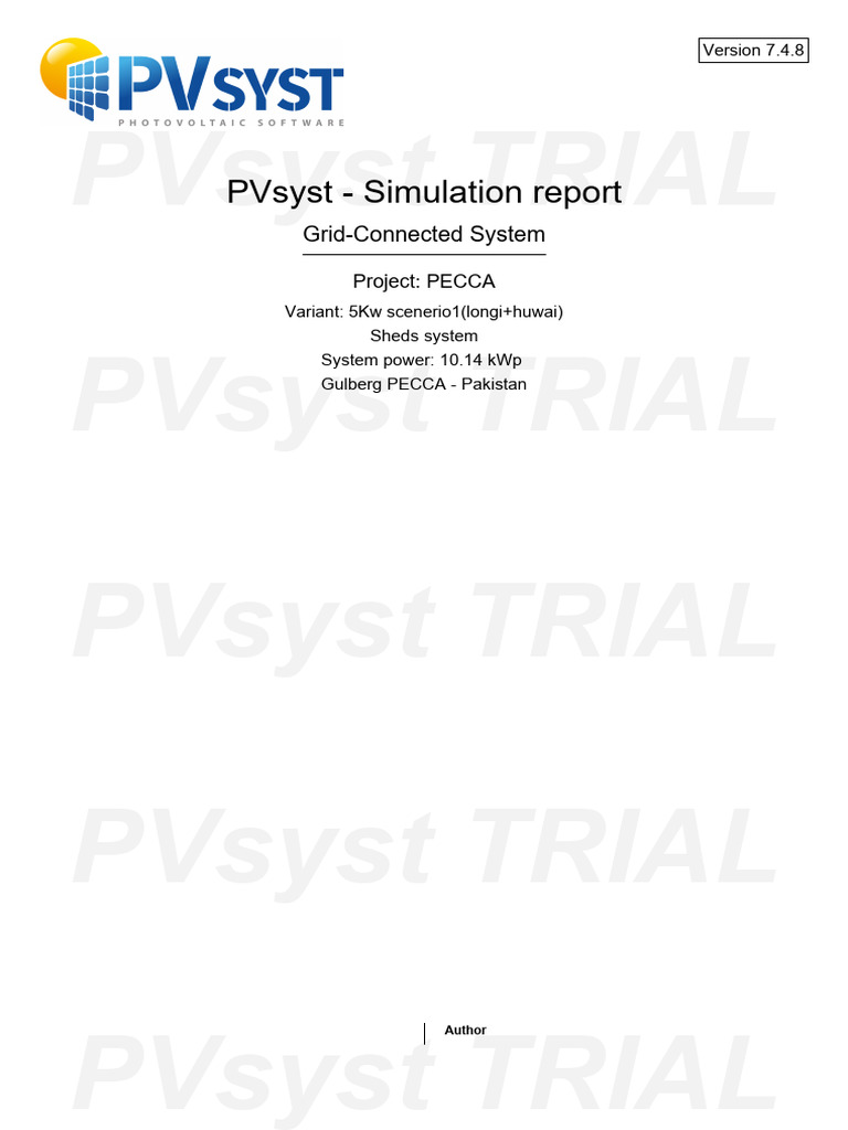Solar 5KW Installation Design On Pvsyst Software | PDF
