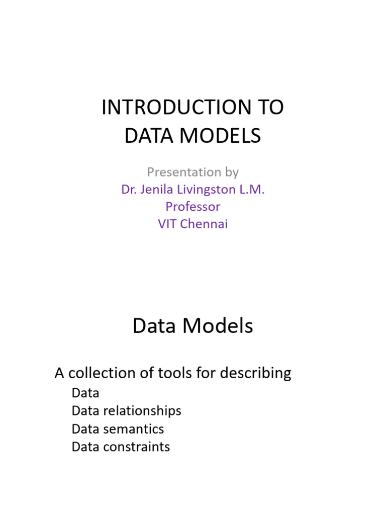 4 Data Models | PDF
