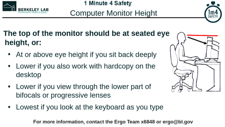 ERGO - Computer Monitor Height 3.19.24 | PDF