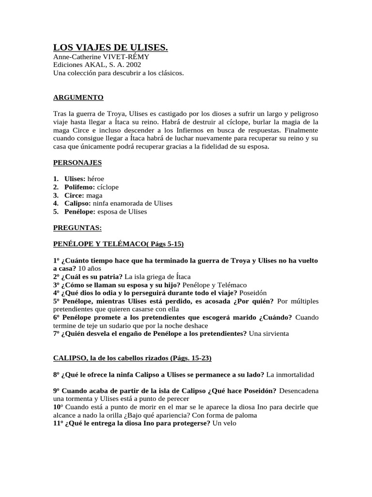 Los Viajes de Ulises | PDF