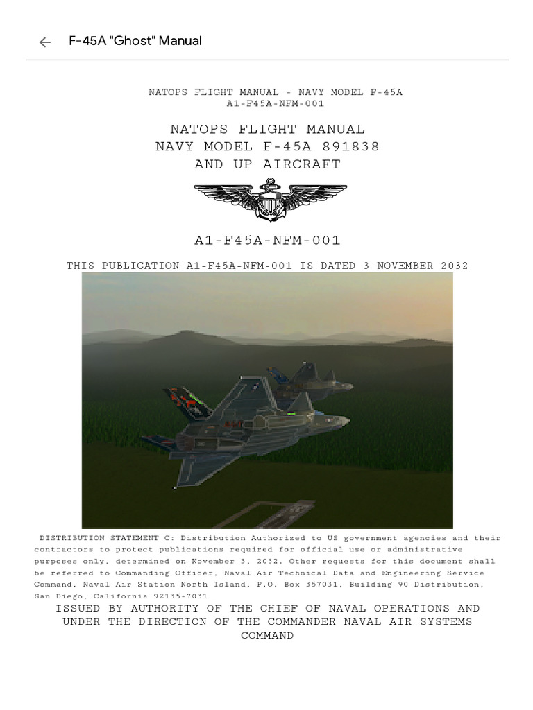 F-45A Ghost Manual | PDF