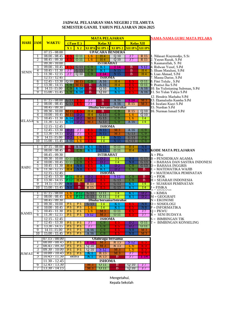 Jadwal 20242025 | PDF