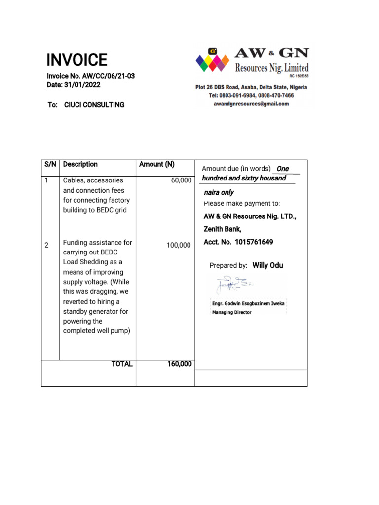 Invoice For Power Conn | PDF
