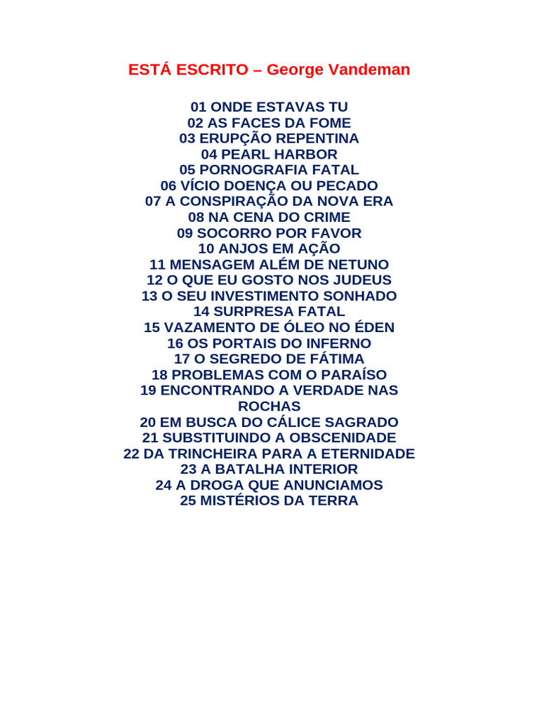 7905 001 025 Esta Escrito George Vandeman | PDF