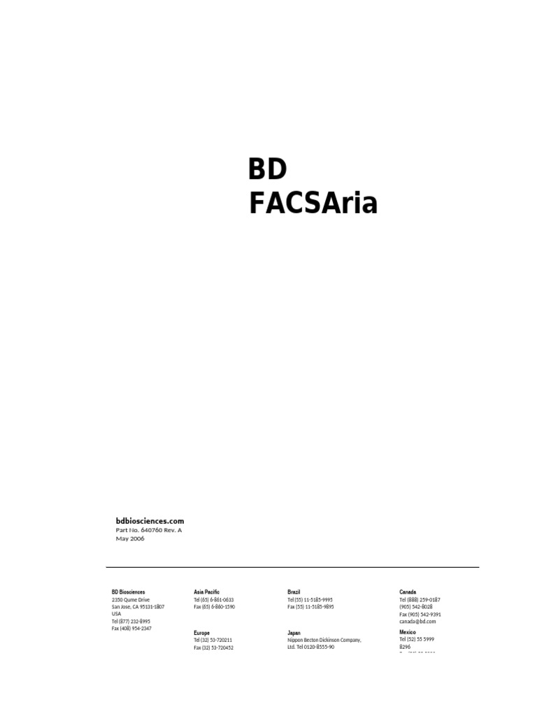 BD Facsaria User Guide | PDF