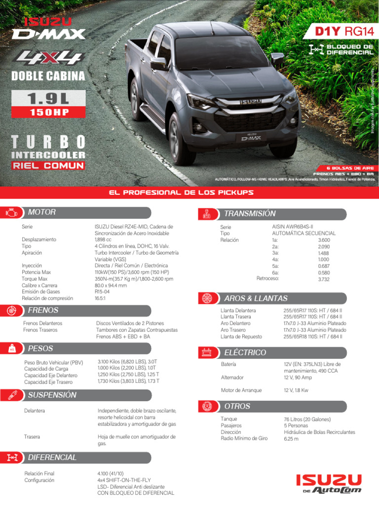 FICHA TECNICA Auto | PDF
