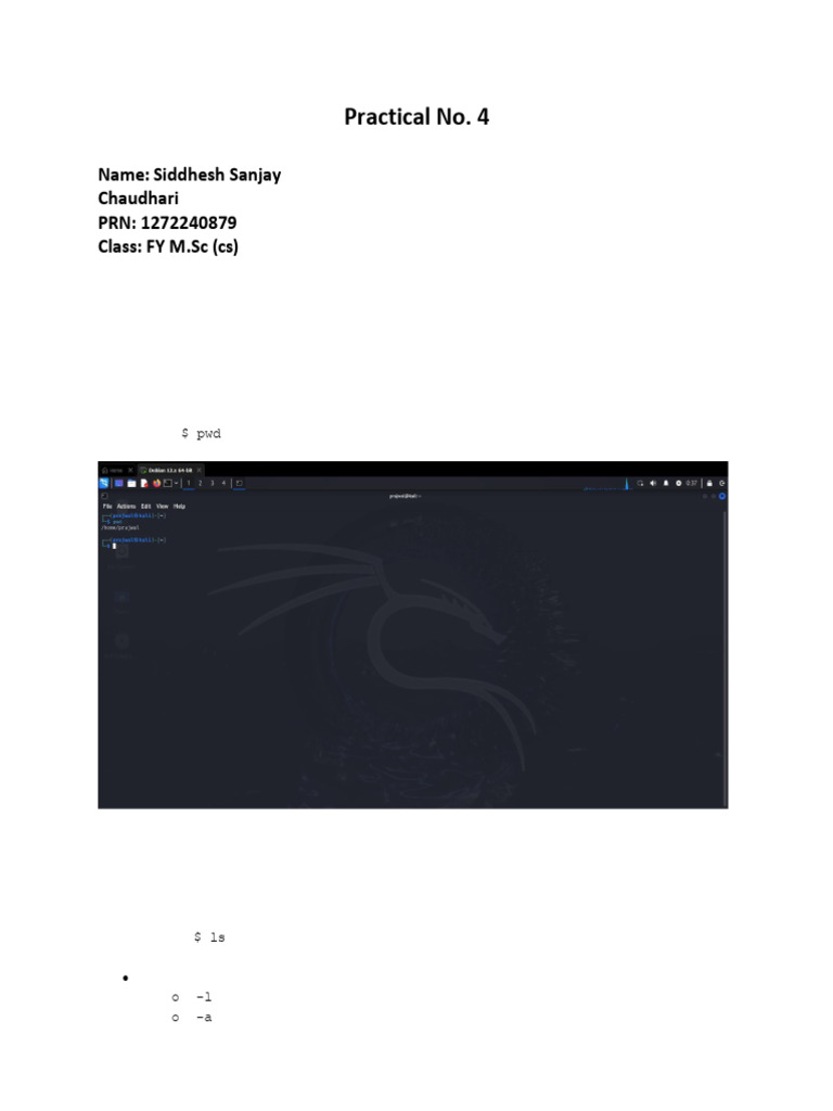 Siddhesh Chaudhari (1272240879) Lab4 | PDF | Computer File | Teaching Methods & Materials