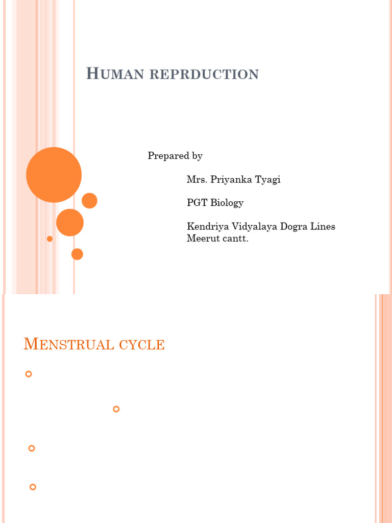 Class Xii Biology PPT CH-3 Human Reprduction | PDF