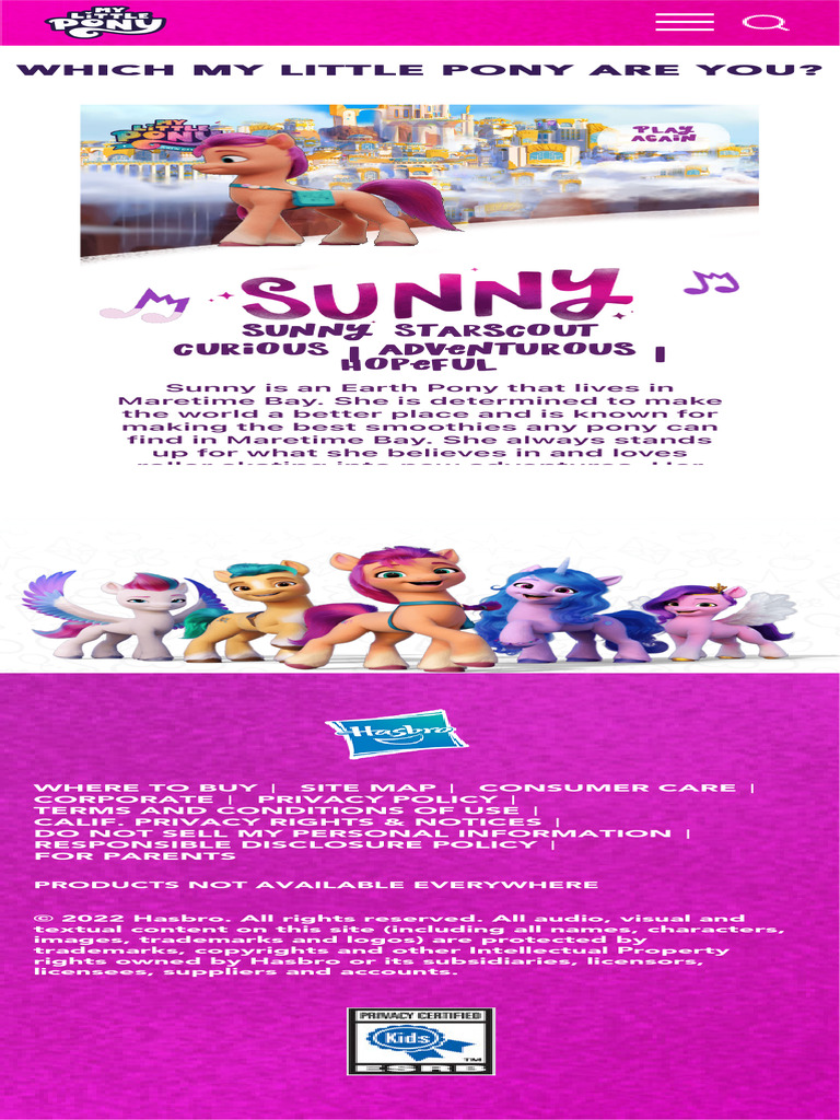 My Little Pony Quiz Game - Which My Little Pony Are You | PDF