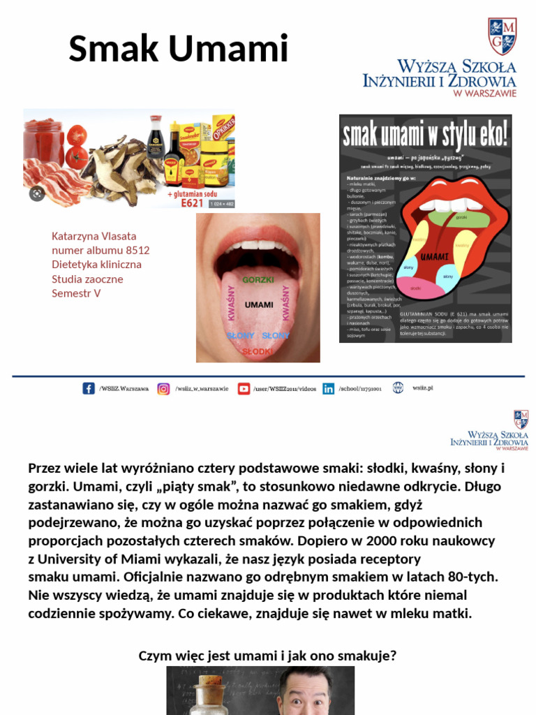 Prezentacja Smak UMAMI Katarzyna Vlasata | PDF