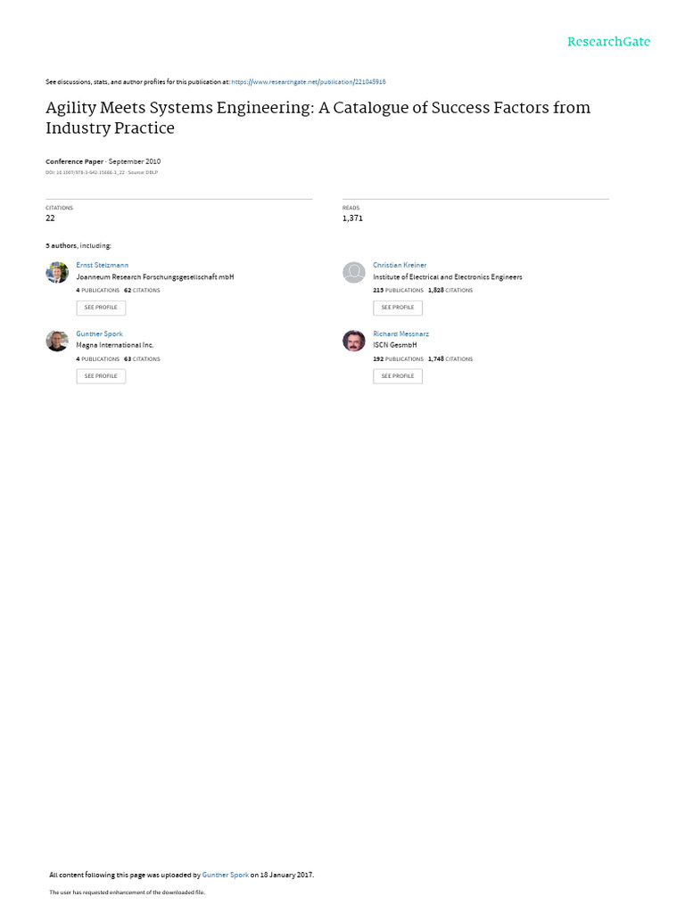 Stelzmann - APM in EngSyst - Success | PDF