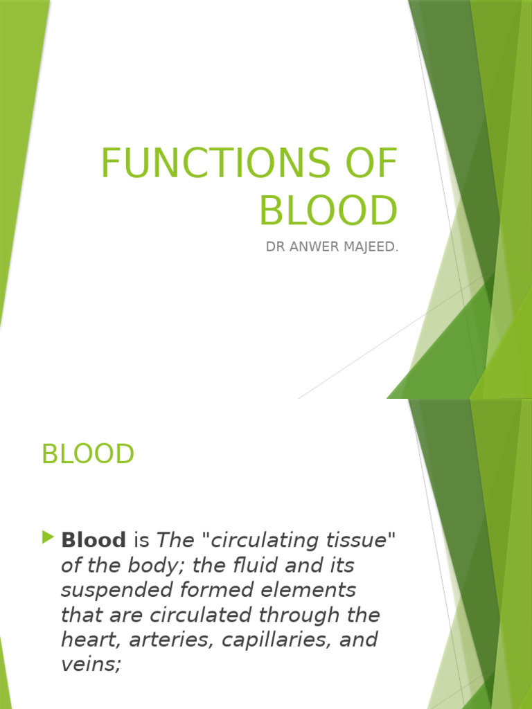 Blood Functions | PDF