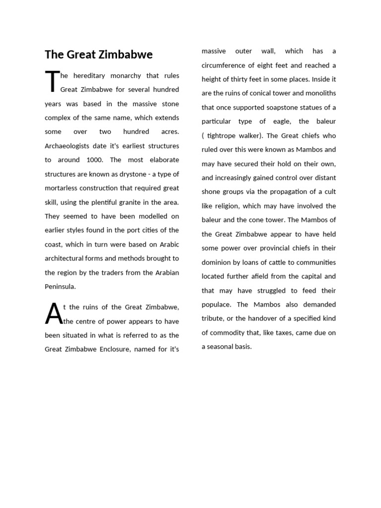 Great Zimbabwe 2 | PDF