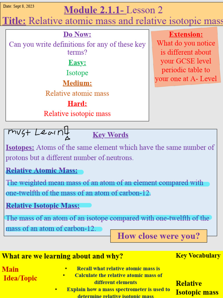 Lesson 2 Isotopes and Mass Spec2 | PDF