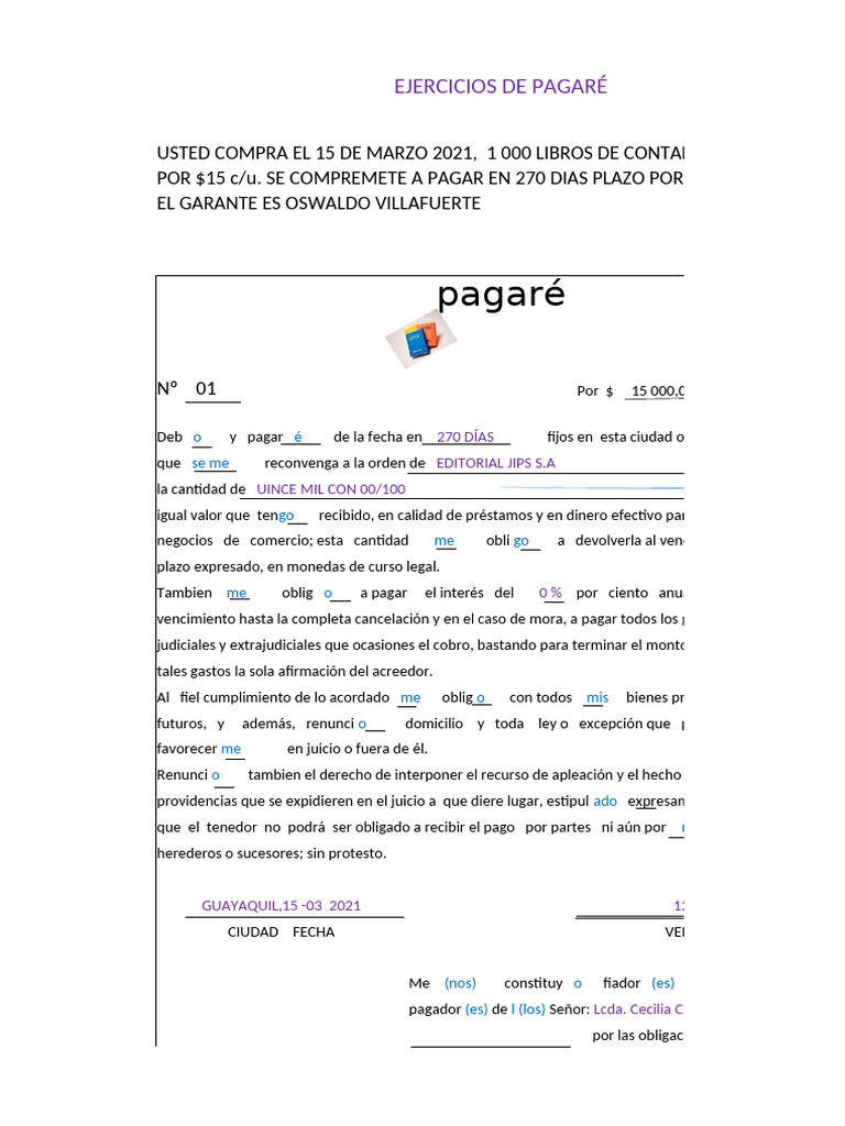 Pagaré | PDF