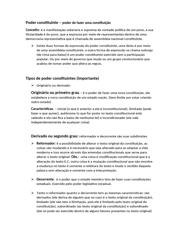 Poder Constituinte | PDF