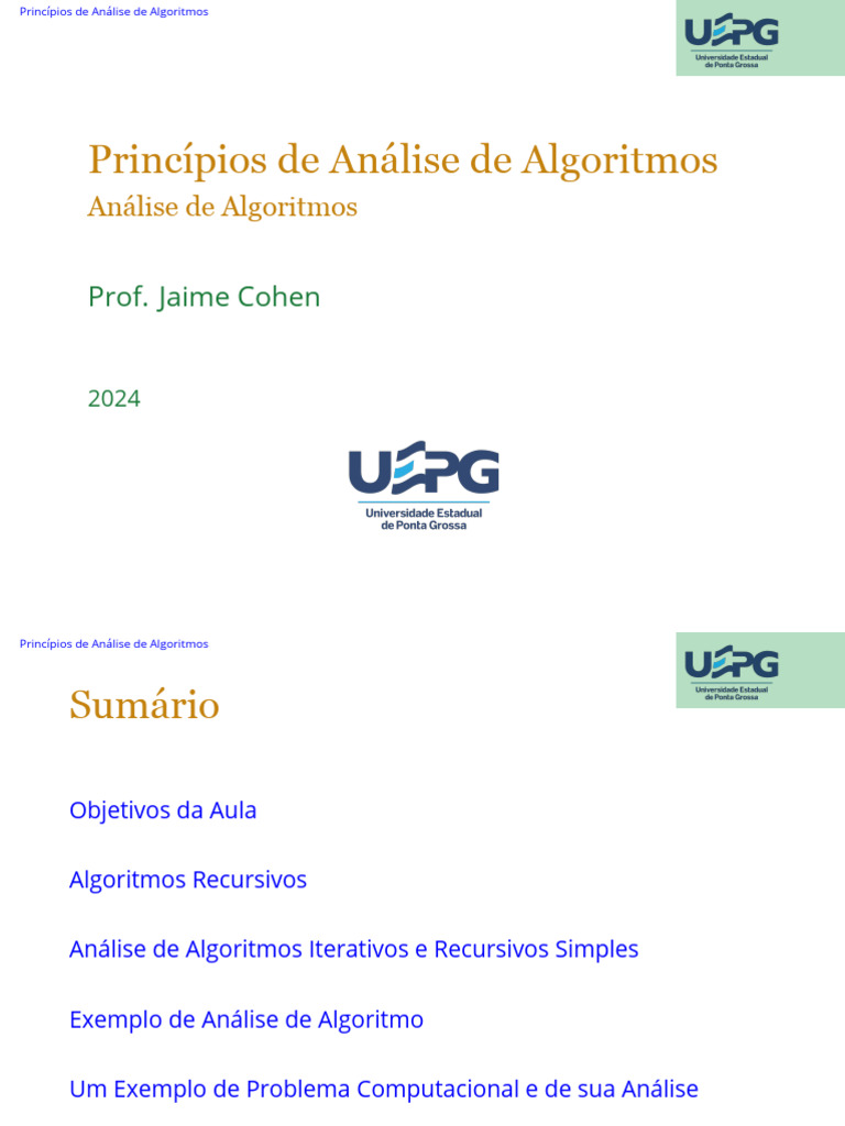 Aula 3 Algoritmos Recursivos e Iterativos | PDF