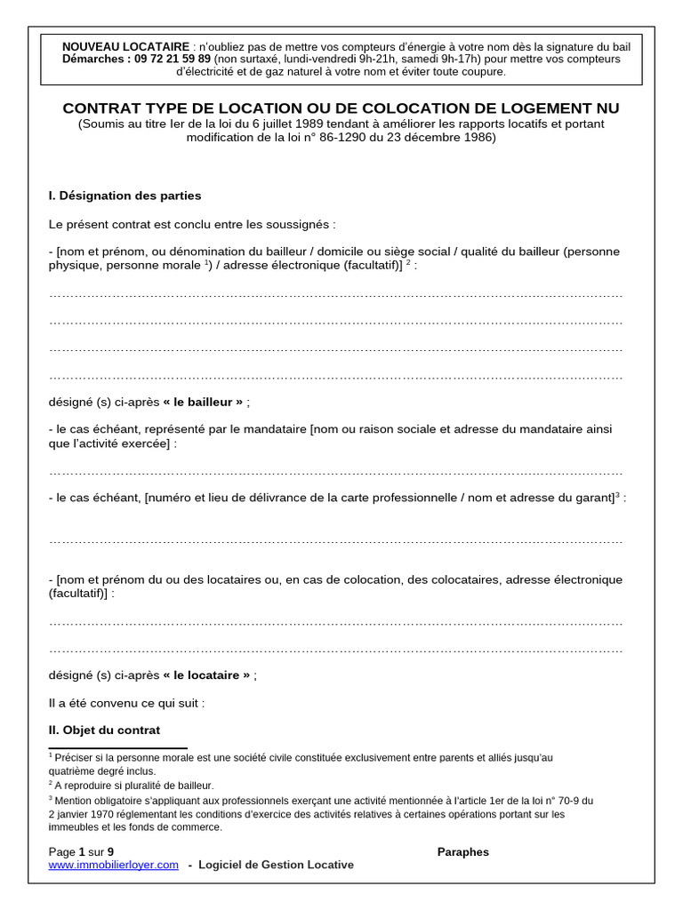 Modele_Bail_Location_Vide | PDF