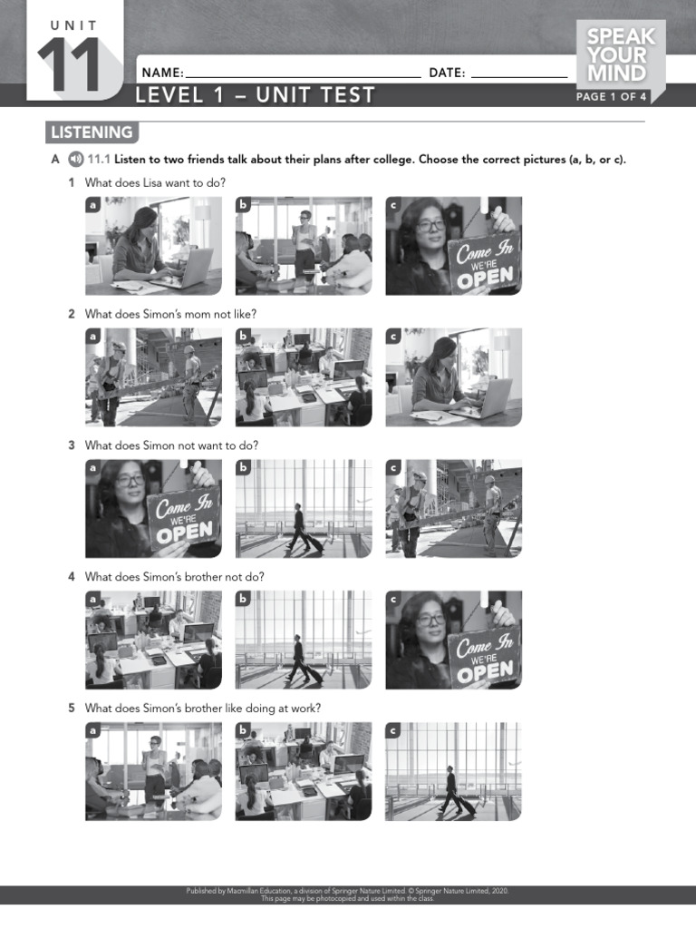 SYM 1 U11 Test | PDF