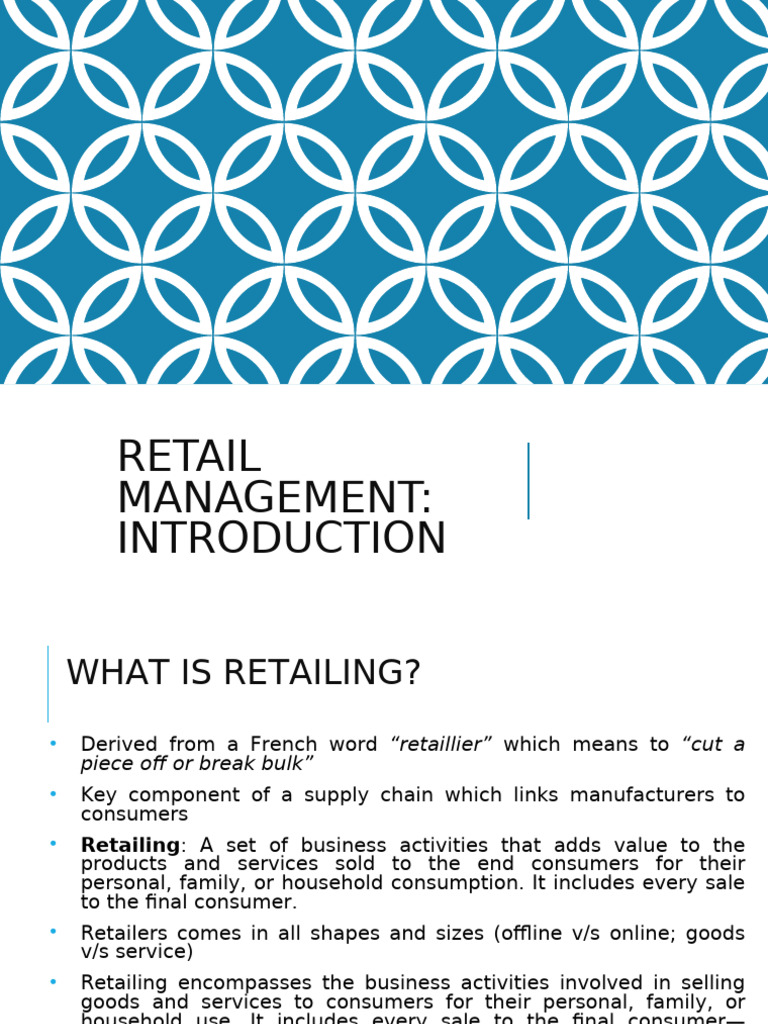 3-Ch01-Retail Management Introduction | PDF