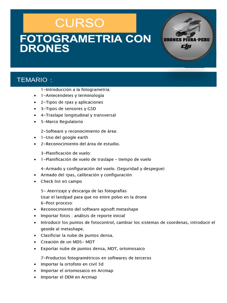 Fotogrametria Con Drones Pdf