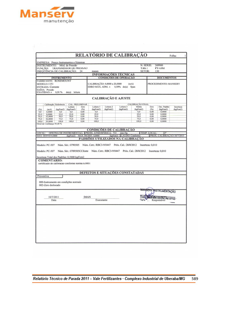 RELATÓRIO PARADA CIU 2011 REV 04 Parte 5 | PDF