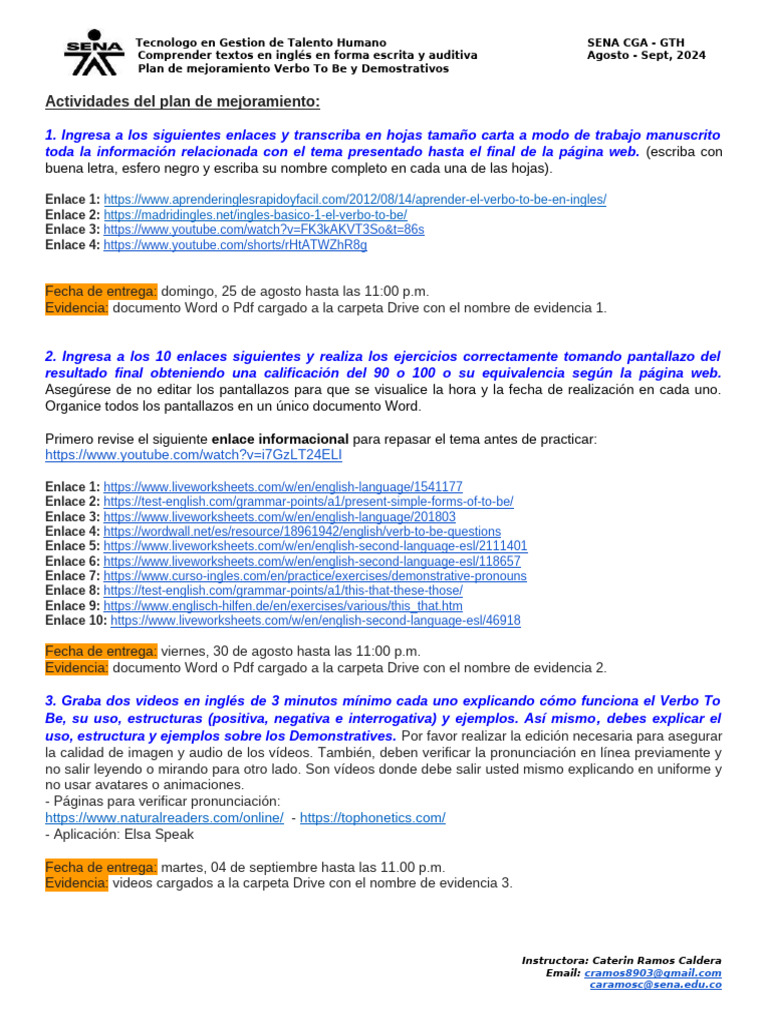 G3.1-Plan de Mejoramiento 1er Corte 69398 | PDF