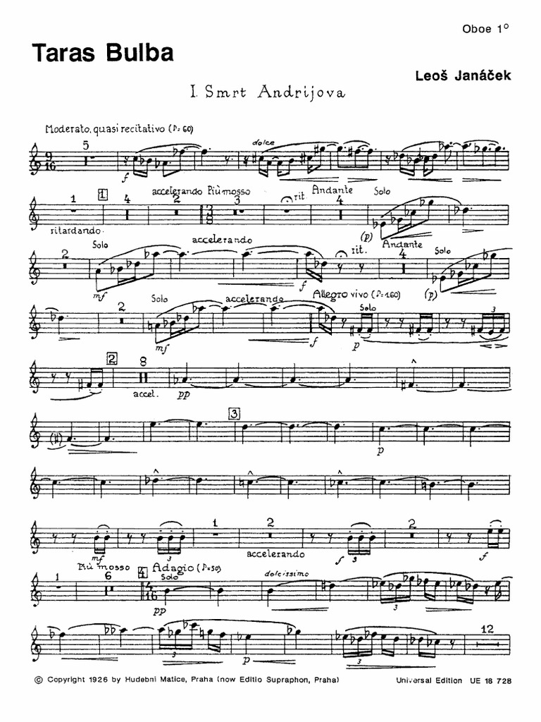 JANACEK - Taras Bulba - Ob 1 | PDF