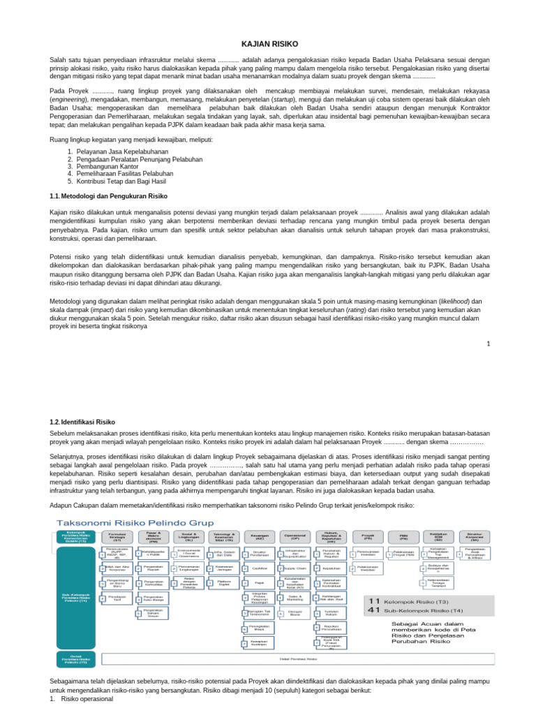 Draft Analysis Risiko Pelindo Nabire, Note Ryan MR R3 | PDF