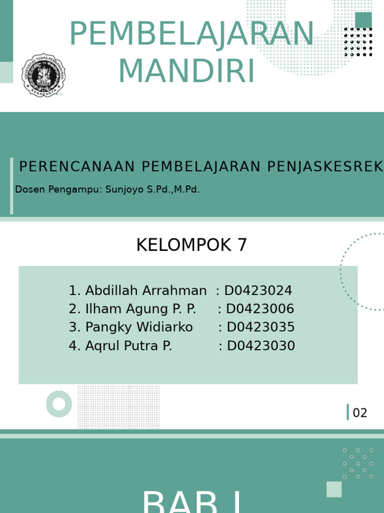Pembelajaran Mandiri-Kelompok 7 | PDF