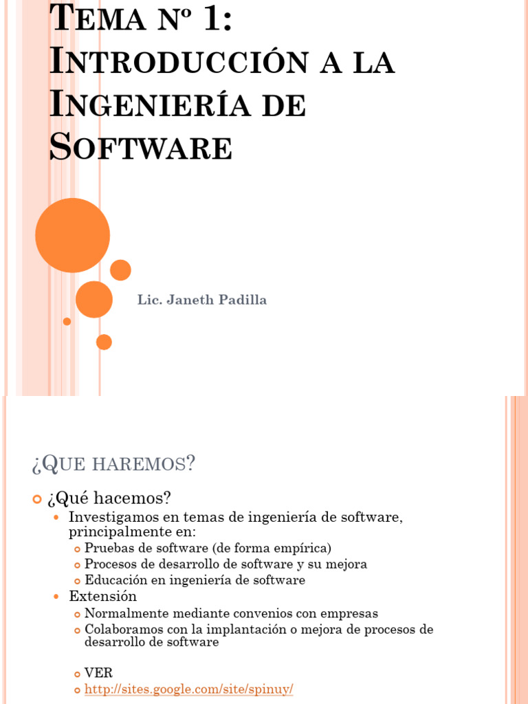 Tema1 Introduccion A La Inginieria de Software | PDF | Software | Negocios