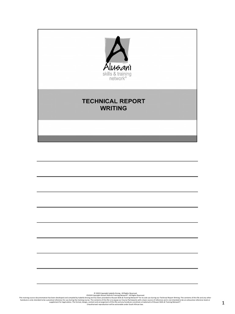 Technical Writing Presentation - Revised Version 2020 | PDF