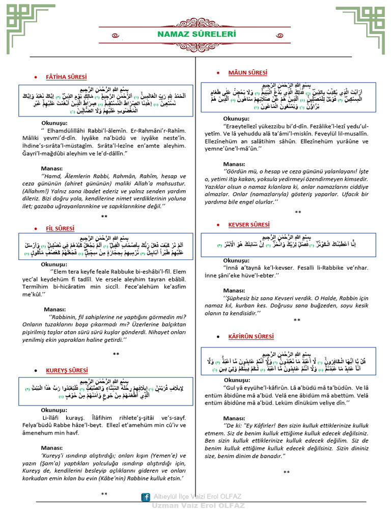 Namaz Sureleri | PDF