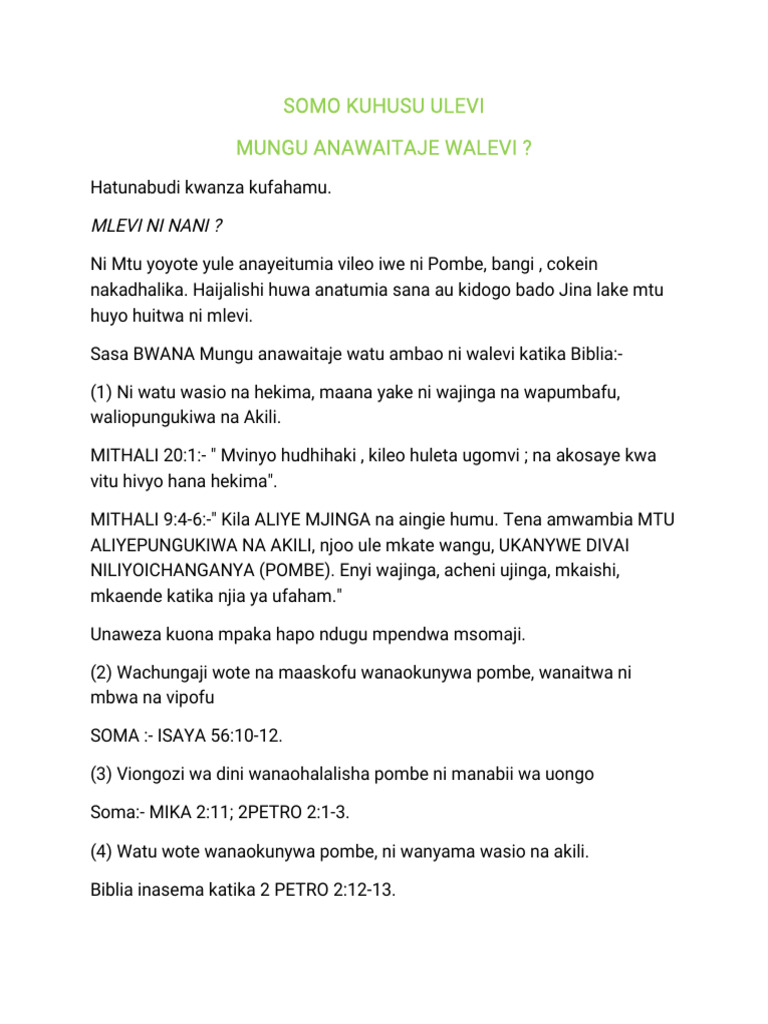 Somo Kuhusu Ule-Wps Office | PDF