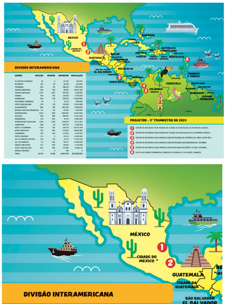Mapa Divisão Interamericana | PDF