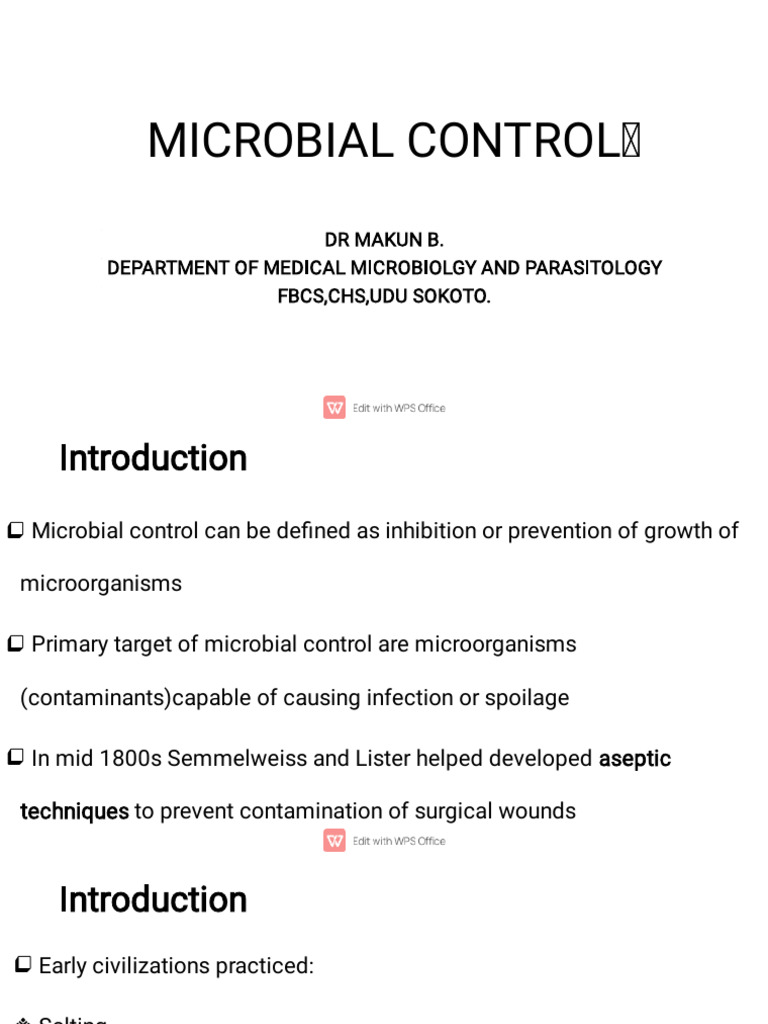 Microbial Control | PDF