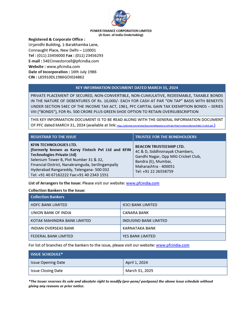 3 - Key Information Document Series - VIII | PDF