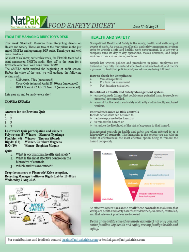 Food Safety Digest | PDF