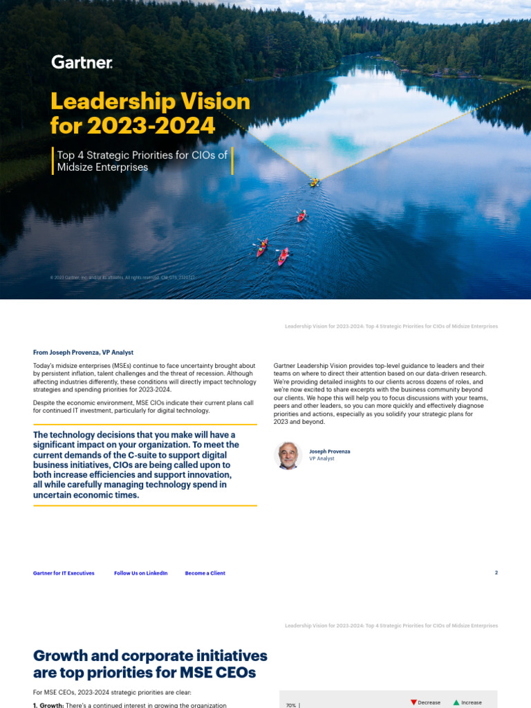 Leadership Vision 2023 For Midsize Enterprise Cios | PDF