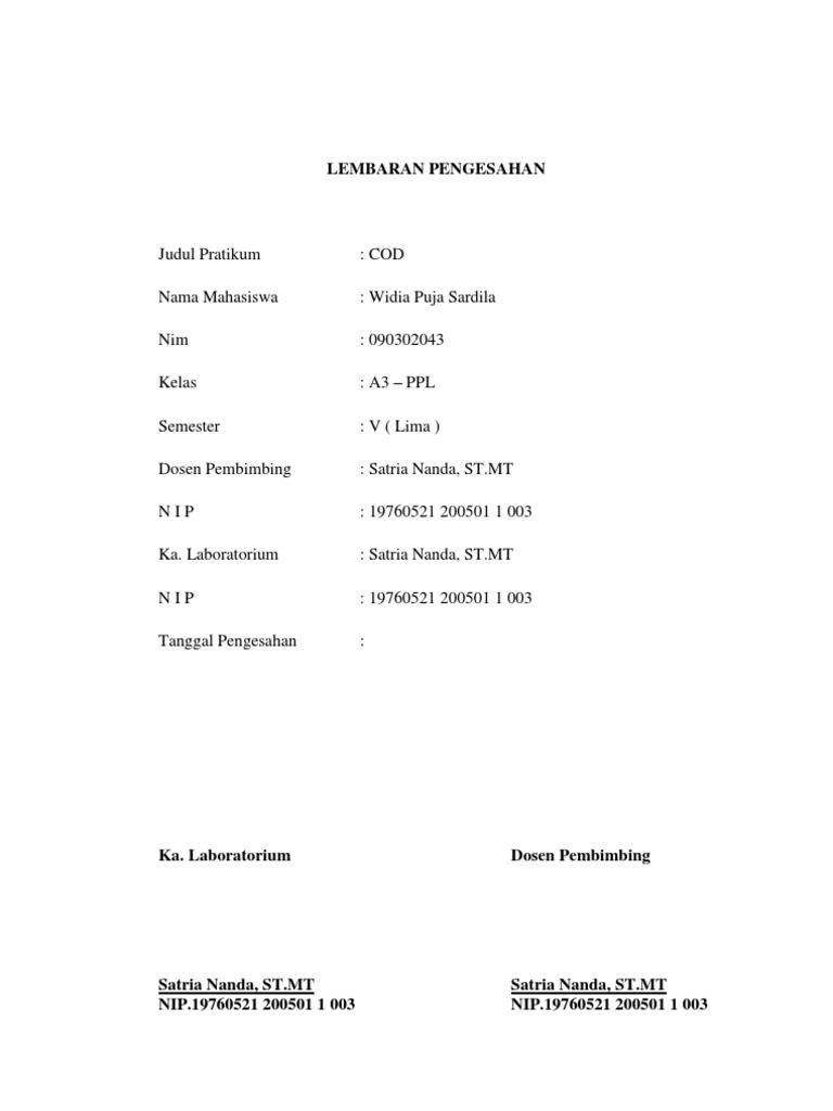 Laporan Cod | PDF | Sains & Matematika