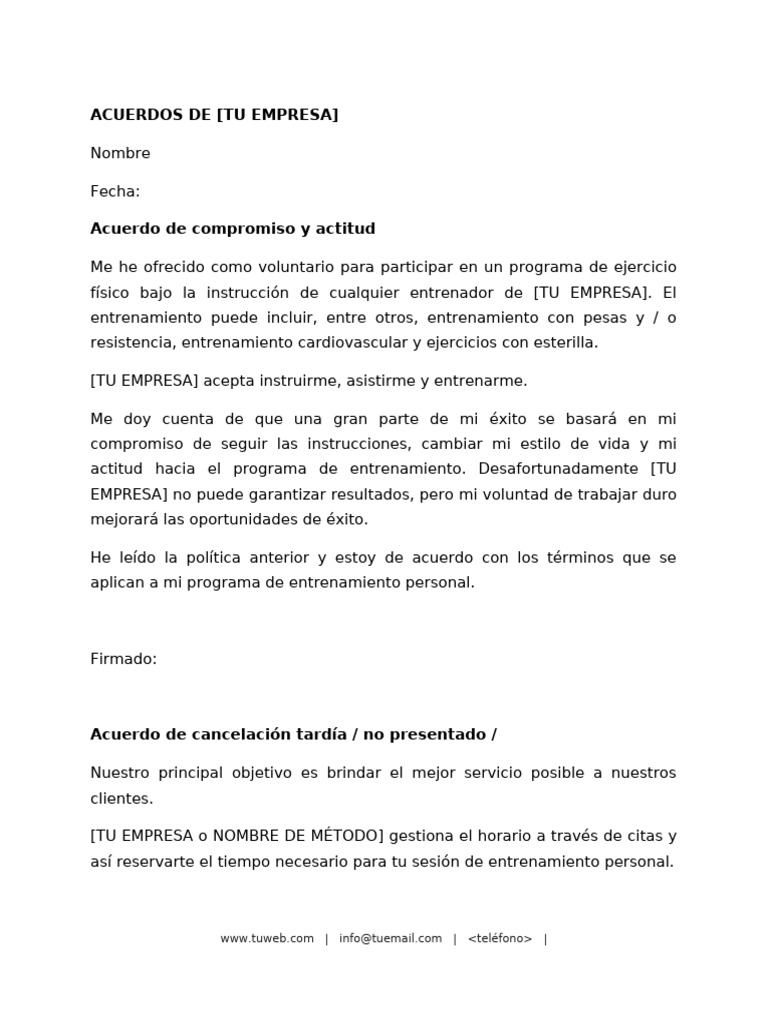 Acuerdo de Nuevo Cliente | PDF