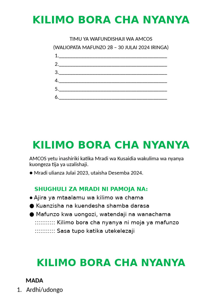 Kilimo Bora Cha Nyanya | PDF