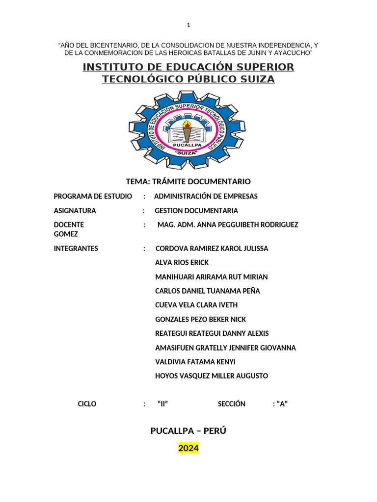 Tramite Documentario | PDF