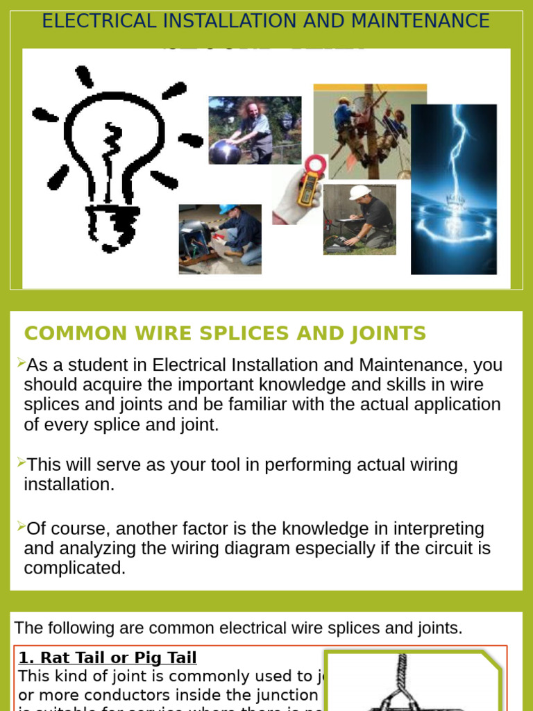 Common Wire Splices and Joints | PDF