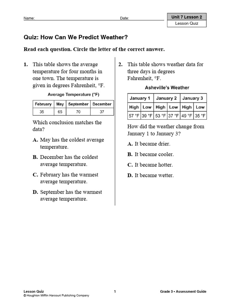 Unit 7-Lesson 2 Revision | PDF